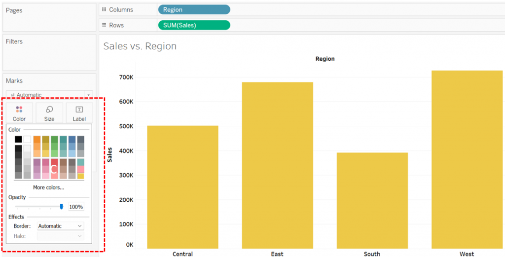 CUSTOMIZING VISUALIZATIONS – Essentials of Data Visualization with Tableau: A Guide for Novices