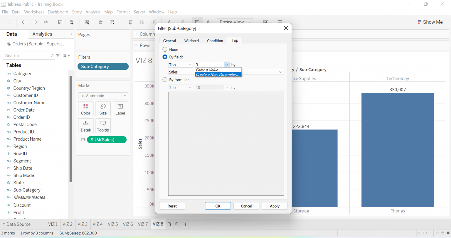 DATA FILTERING AND SORTING – Essentials of Data Visualization with Tableau: A Guide for Novices